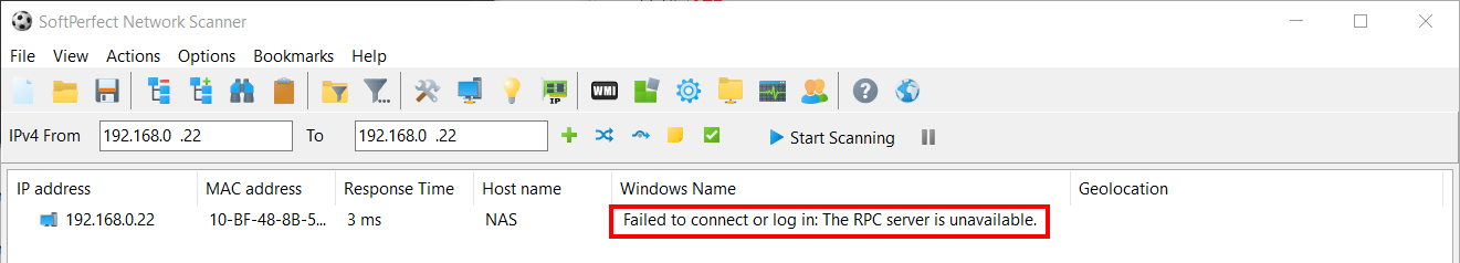 Remote WMI connection issue - Network Scanner Help